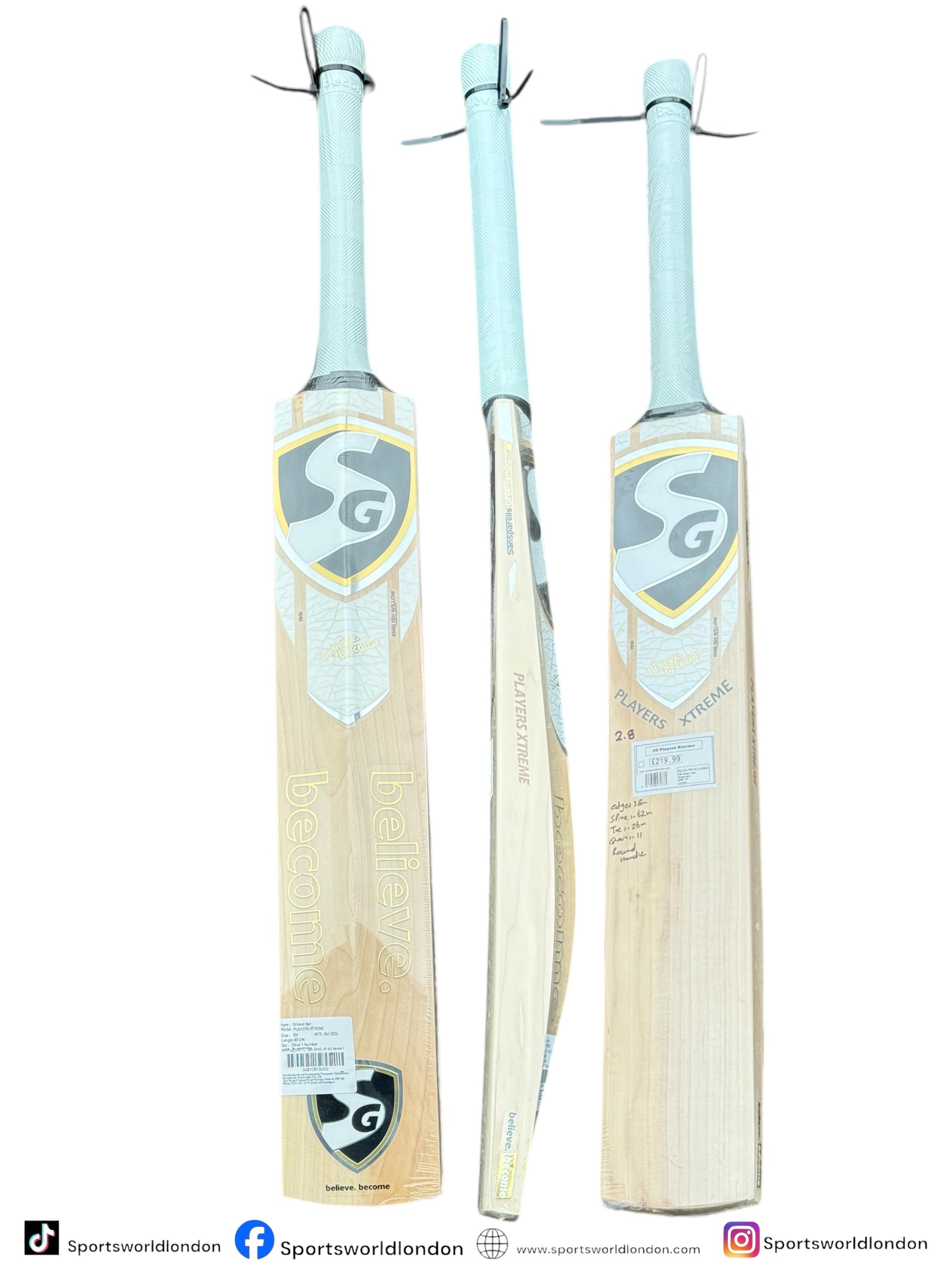 SG Players Xtreme English Willow Cricket Bat – Sports World london